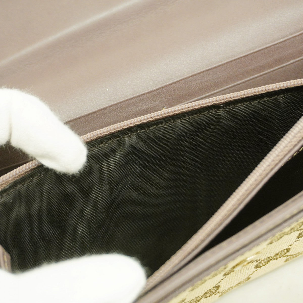 5pb2698】グッチ 長財布 GGキャンバス 256998 キャンバス ブラウン