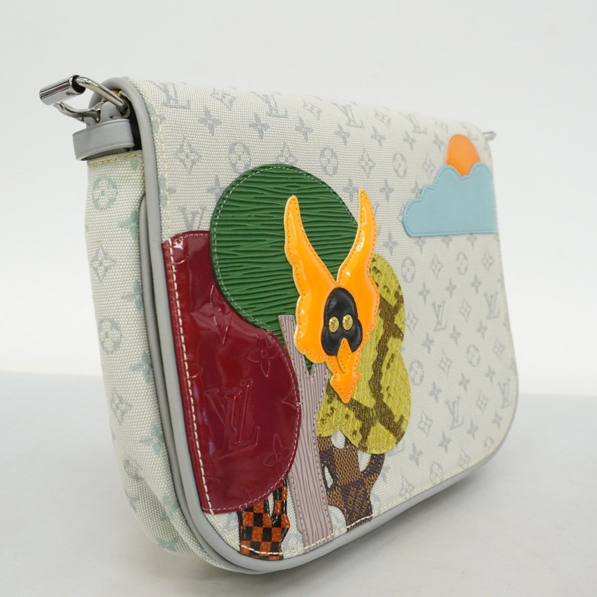 5pe7064-k】ルイヴィトン ショルダーバッグ モノグラム・ミニ パイソン